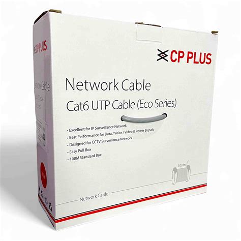 Buy CP PLUS CP FUT 6TSRH 100 Cat 6 Ethernet 100 Meter Cable With High Speed Connectivity