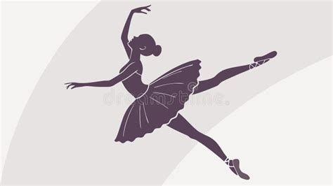 Graceful Ballerina Silhouette Elegant Dance Pose Artistic Motion Vector Design Generative Ai