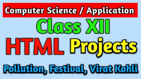 Html Project Pollution And Pollution Control Class 12 Computer