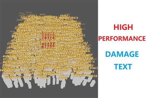 High Performance Damage Text GUI Tools Unity Asset Store