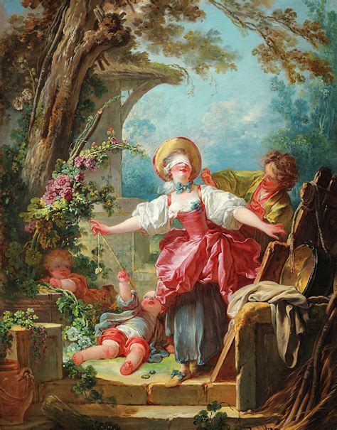 Blind Man S Buff 1750 Painting By Jean Honore Fragonard Pixels