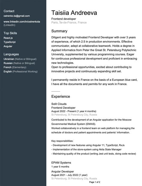 Taisiia Andreeva On Linkedin Jobsearch Softwareengineering Frontenddeveloper Angulardeveloper