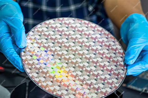 Premium Photo Silicon Wafer For Manufacturing Semiconductor Of Integrated Circuit