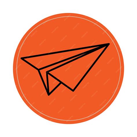 Premium Vector Orange Paper Plane Logo With A White Background