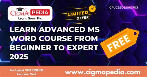 learn advanced ms word course from beginner to expert 2025 free udemy