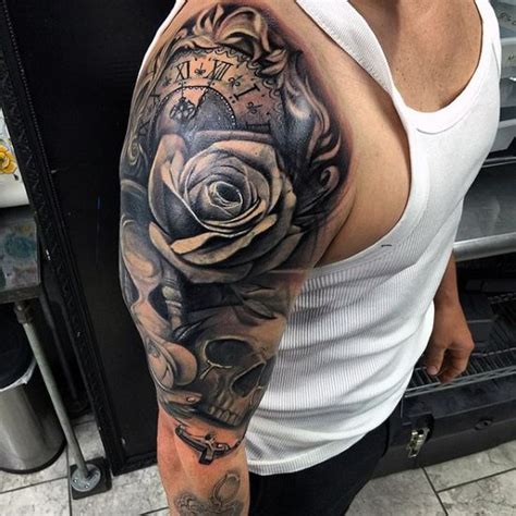 Black And Grey Tattoo Sleeve Ideas For Women
