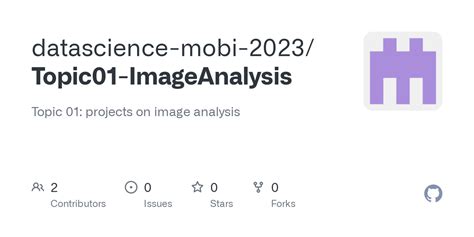 GitHub Datascience Mobi 2023 Topic01 ImageAnalysis Topic 01