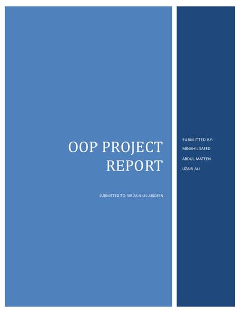 Oop Project Report Docx