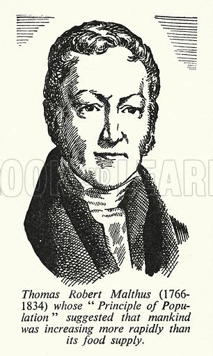 Thomas Robert Malthus 17661834 Whose Principle Of Stock Image Look And Learn