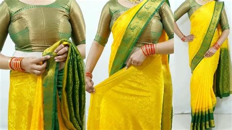 Perfect saree pleats making tips & tricks for beginners | How to wear saree step by step ...