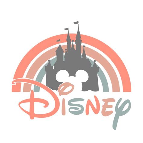 Disney Castle Vintage Rainbow Svg Graphic Designs Files Inspire