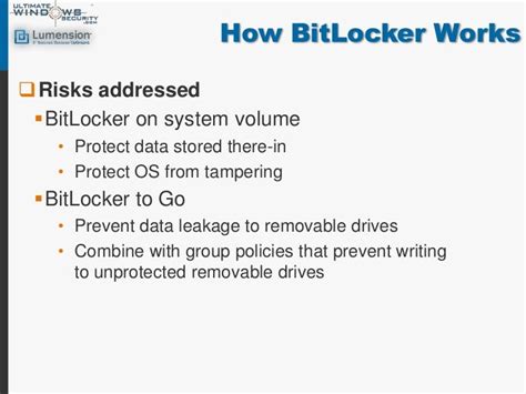 Bit Locker Drive Encryption How It Works And How It Compares