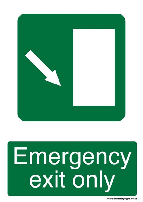 Exit Signs Health And Safety Signs