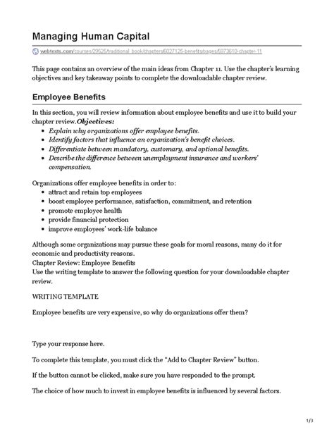 Managing Human Capital Ch11 Review Guide 1 Managing Human