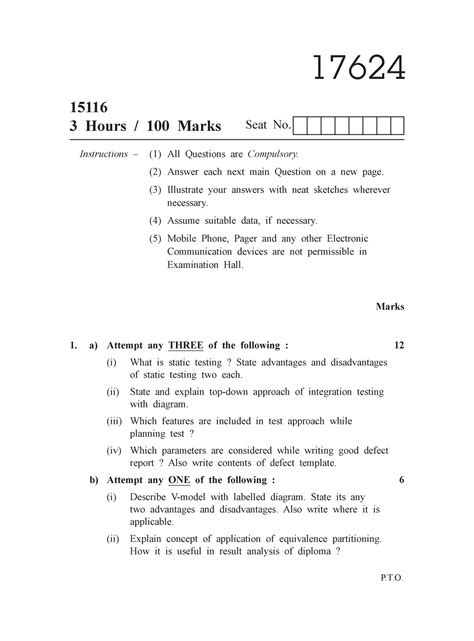17624 2015 Winter Question Paper 1 17624 15116 3 Hours 100 Marks