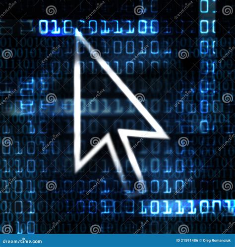 Computer Mouse Arrow And Binary Code Stock Illustration Illustration