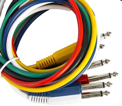 Peavey 3 Foot Colored 1 4 Inch Patch Cables 6 Pack N2 Free Image Download