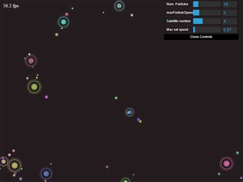 Html5 Canvas卫星粒子碰撞动画特效