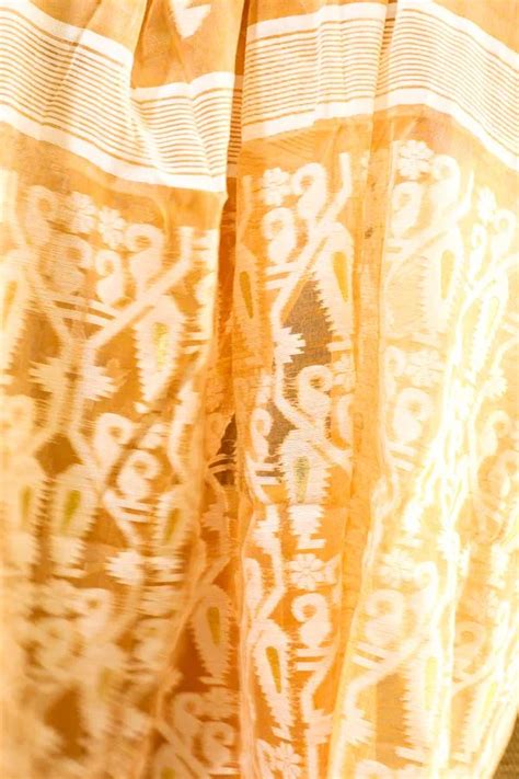Rich Tan Soft Jamdani Saree Bongchong