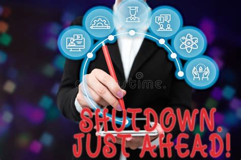 Conceptual Caption Shutdown Just Ahead Word For Closing Factory