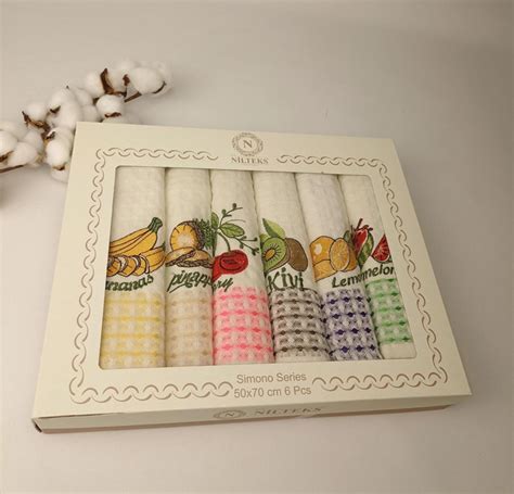 Набір вафельних рушників Nilteks 6 шт Fruit 1 купити онлайн на Rozetka