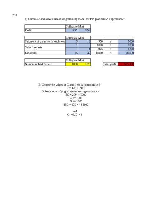 Linear Programming Model For Profit Maximization Pdf