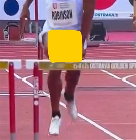 Chris Robinson Hurdles Video And Wardrobe Malfunction