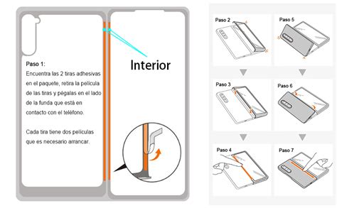 USTIYA Funda Para Samsung Galaxy Z Fold 5 5G Case Uso Rudo Transparente