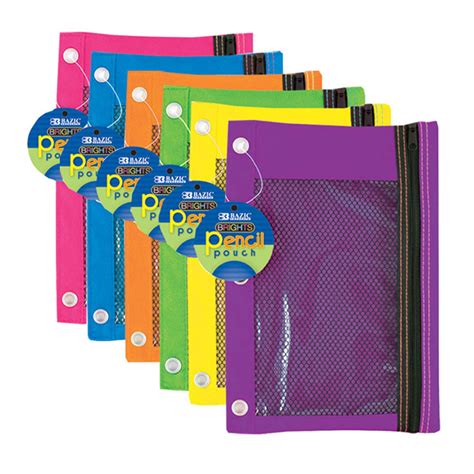 Binder Pencil Pouch 3 Ring Binder Mazer Wholesale