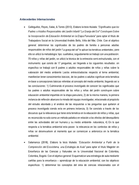 Modelo De Antecedentes Para Tesis Pdf Maestros Salón De Clases
