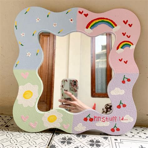 Jual Kaca Dinding Standing Mirror Cermin Aesthetic Custom Kaca Vintage Cermin Souvenir Mirror