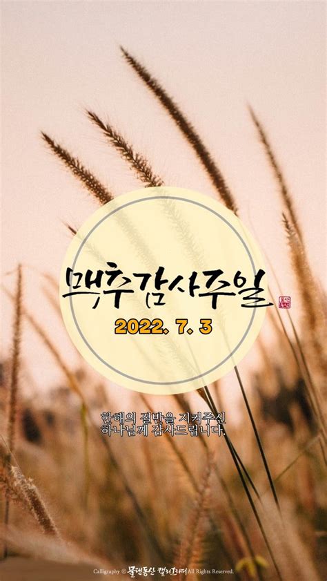 맥추감사주일