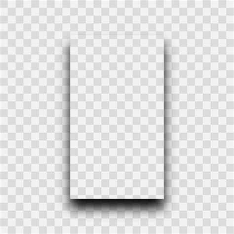 Dark Transparent Realistic Shadow Shadow Of A Vertical Rectangle