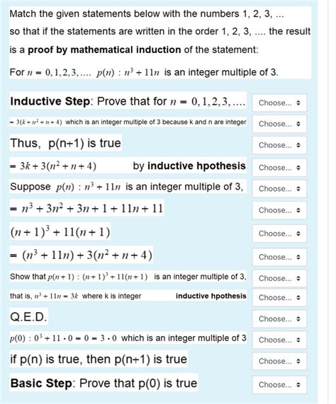 solved match the given statements below with the numbers 1