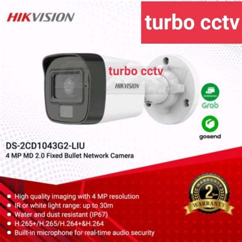 Jual Hikvision Ds Cd G E I Ip Camera Cctv Outdoor Original Mp Poe Wdr Di Seller Retail Indo