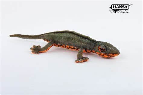 Purchase Hansa 8141 Green And Orange Japanese Newt Realistic Plush Toy Amphibian At World Of Bears