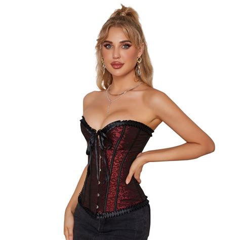 Elegant Red And Black Corset
