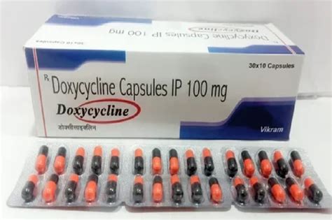 Doxycycline 100mg Capsules Packaging Size 1x10 At 500 Stripe In Nagpur