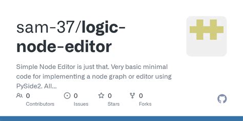 Github Sam 37logic Node Editor Simple Node Editor Is Just That