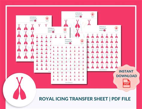Rowing Oars Royal Icing Transfer Sheet Etsy