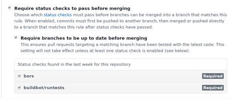 Buildbot Bors Github Still Expecting A Status Check After Successful