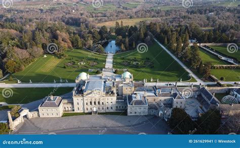 Aerial View Of The Powerscourt Estate Located In Enniskerry County