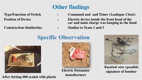 Post Blast Investigation