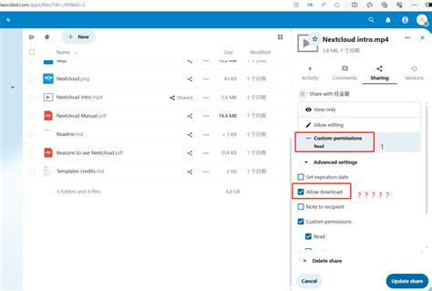 Shared file read only permission unable to play videos and view images ℹ Support Nextcloud