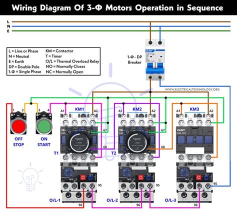 Automatic Sequential Motor Control Circuit Power And Control