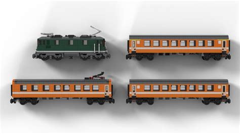 Lego Sbb Ic In 2024 Lego Eisenbahn Lego Fahrzeuge Lego Zug