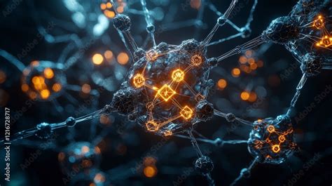 Visualizing Ai Driven Data Systems As Glowing Nodes Digital Landscape Conceptual Art Sci Fi