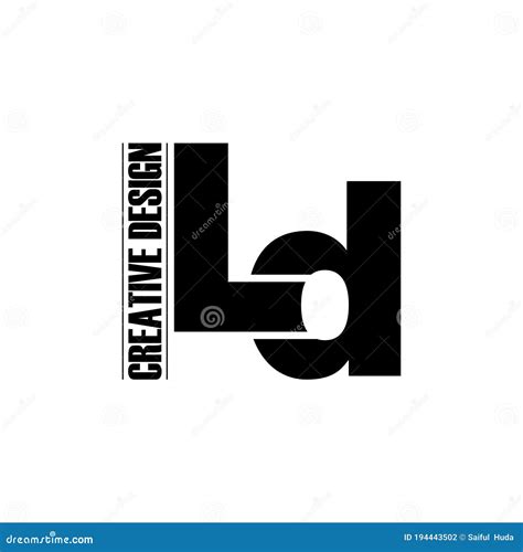 Letter Ld Simple Monogram Logo Icon Design Stock Vector Illustration