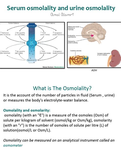 Osmolality Of Serume And Urine Lab 10 Pdf