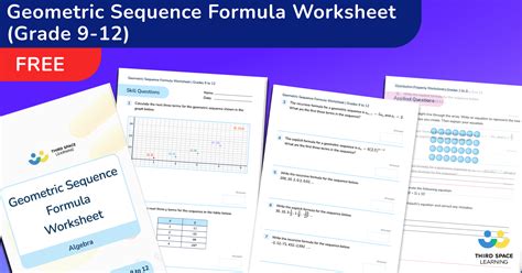Free Geometric Sequence Formula Worksheet